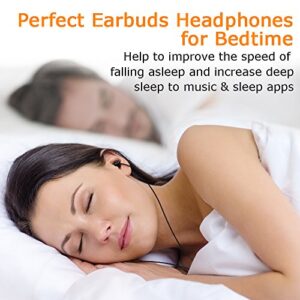 MAXROCK Sleep Earplugs - Noise Isolating Ear Plugs Sleep Earbuds Headphones with Unique Total Soft Silicone Perfect for Insomnia, Side Sleeper, Snoring, Air Travel, Meditation & Relaxation(Black)