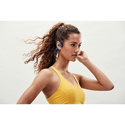 Aftershokz Aeropex (Rebranded as Shokz OpenRun) - Open-Ear Bluetooth Bone Conduction Sport Headphones - Sweat Resistant Wireless Earphones for Workouts and Running - Built-in Mic