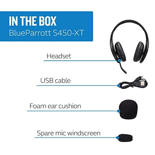 BlueParrott S450-XT Noise Canceling Bluetooth Headset (Renewed)