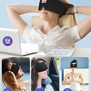 Sleep Headphones,Sleep Mask Bluetooth,Wireless Headphones for Sleeping,3D Light Blocking Music Eye Mask Bindfold Earbuds Cover with Adjustable Strap,Gifts for Men Women Insomnia Travel Nap Office