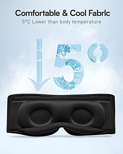 Sleep Headphones,Sleep Mask Bluetooth,Wireless Headphones for Sleeping,3D Light Blocking Music Eye Mask Bindfold Earbuds Cover with Adjustable Strap,Gifts for Men Women Insomnia Travel Nap Office