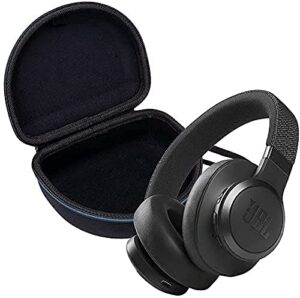 jbl live 660nc wireless over-ear noise-cancelling headphones bundle with carrying case (black)