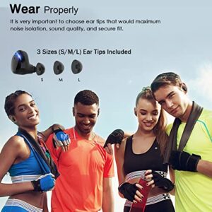 MCGOR Wireless Earbuds, Bluetooth Earbuds with Charging Case, 25H Playtime, Touch Control, Digital Display, Fast Pair, Stereo Earbuds Wireless Bluetooth with Microphone for All Bluetooth Device