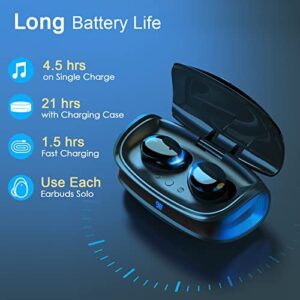 MCGOR Wireless Earbuds, Bluetooth Earbuds with Charging Case, 25H Playtime, Touch Control, Digital Display, Fast Pair, Stereo Earbuds Wireless Bluetooth with Microphone for All Bluetooth Device