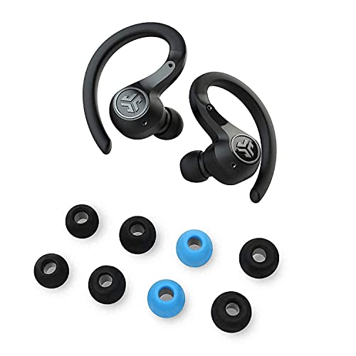 JLab Epic Air Sport ANC True Wireless Bluetooth 5 Earbuds | Headphones for Working Out | IP66 Sweatproof | 15-Hour Battery Life, 55-Hour Charging Case + Cloud Foam Mnemonic Earbud Tips