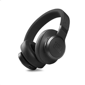 jbl live 660nc – wireless over-ear noise cancelling headphones with long lasting battery and voice assistant – black (renewed)