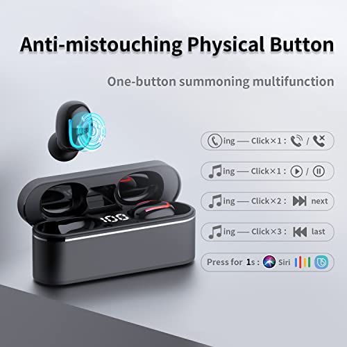 Wireless Earbuds Bluetooth 5.1 True Wireless Earbuds with Microphone, Noise Cancelling Wireless Ear Buds，Smallest Earbuds for Android,iOS,Ear pods Wireless Earbuds，audifonos Bluetooth inalambricos