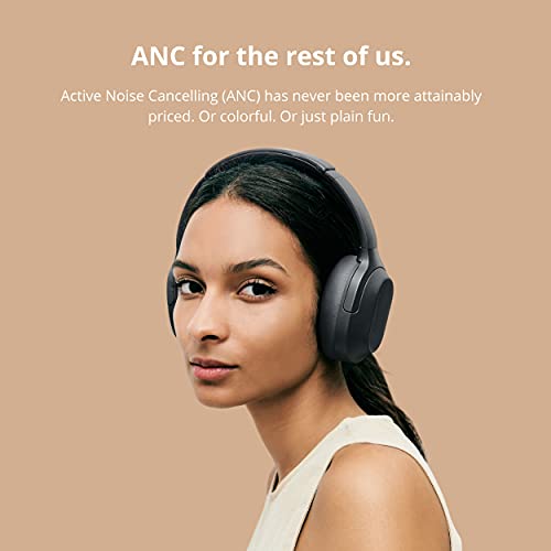 Status Core ANC Active Noise Cancelling Headphones - Cave - Over Ear Head Phones w/Built-in Microphones - Wireless & Bluetooth + Detachable 3.5mm Wired - USB-C Charging Cable - 30 Hour Battery