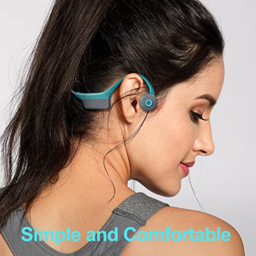 WANFEI Bone Conduction Headphones, Running Bluetooth Headphones, Air Open Ear Wireless Earphones with Mic for Sports Hiking Running Driving Cycling Fitness Workouts Walking