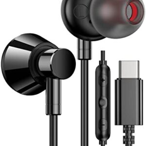 USB C Headphones for Google Pixel 7 Pro, USB Type C Earphone Stereo in-Ear Earbuds Digital DAC Bass Noise Cancelling Headsets w/h Mic for Samsung Galaxy S23 Ultra S22 S21 FE S20+ Z Fold 4 iPad 10 Pro