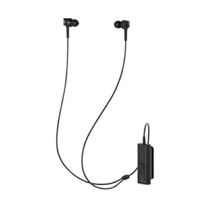 audio-technica ath-anc100bt quietpoint wireless in-ear active noise-cancelling headphones, black