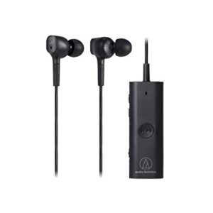 Audio-Technica ATH-ANC100BT QuietPoint Wireless In-Ear Active Noise-Cancelling Headphones, Black