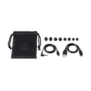 Audio-Technica ATH-ANC100BT QuietPoint Wireless In-Ear Active Noise-Cancelling Headphones, Black