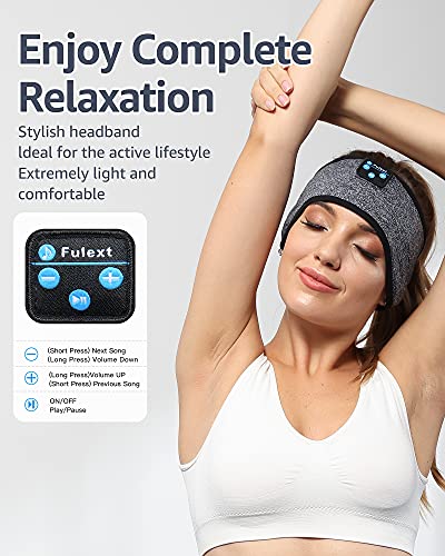 Perytong Sleep Headphones Bluetooth, Sleeping Headphones Headband - Soft Elastic Comfortable Headband Headphones, Gifts for Men Women Teenager