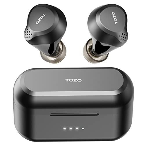 TOZO NC7 2020 Hybrid Active Noise Cancelling Wireless Earbuds in-Ear Detection Headphones IPX6 Waterproof Bluetooth 5.0 Stereo Earphones Immersive Sound Premium Deep Bass Headset