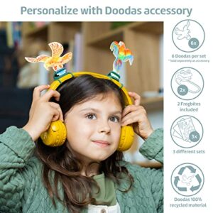 POGS Kids Wired Headphones | The Elephant | Foldable and Durable Headphones for Kids 3+ with Volume Control, Microphone, Volume Limiter 85 dB | Music-Sharing Function | (3.2ft, 3.5mm)