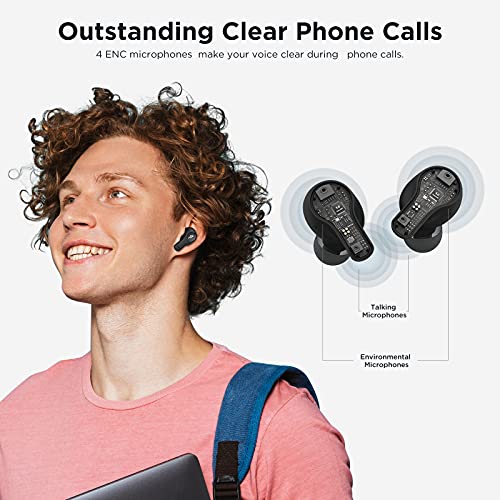 1MORE PistonBuds Bluetooth Headphone 5.0 with 4 Built-in Mics ENC for Clear Call, True Wireless Earbuds,IPX4, 20H Playtime, HiFi Stereo in-Ear Deep Bass Headset