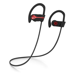 senso bluetooth headphones, best wireless sports earphones w/mic ipx7 waterproof hd stereo sweatproof earbuds for gym running workout 8 hour battery noise cancelling headsets