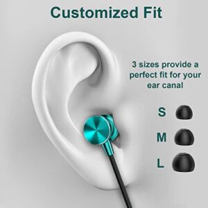 USB C Earphone for Google Pixel 7 Pro 6 6A,Type C Headphones in Ear Wired Earbuds Magnetic Noise Canceling Headset Microphone for iPad 10 Pro Samsung Galaxy S23 S22 Ultra S21 FE S20 Oneplus 10T Green