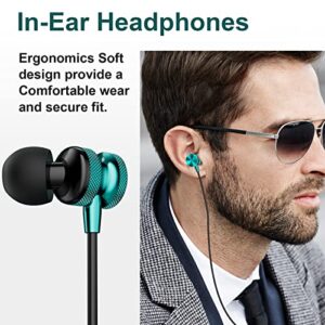 USB C Earphone for Google Pixel 7 Pro 6 6A,Type C Headphones in Ear Wired Earbuds Magnetic Noise Canceling Headset Microphone for iPad 10 Pro Samsung Galaxy S23 S22 Ultra S21 FE S20 Oneplus 10T Green