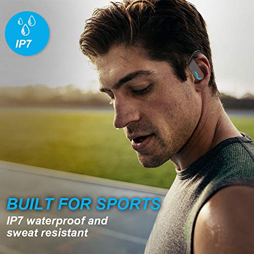 Donerton Wireless Earbud, Bluetooth 5.1 Sport Headphones with Charging Case, 10Hours Single Playtime Earhooks Headset, Wireless Earphone 6D Stereo HiFi Sound Noise Cancelling for Working/Travel/Gym