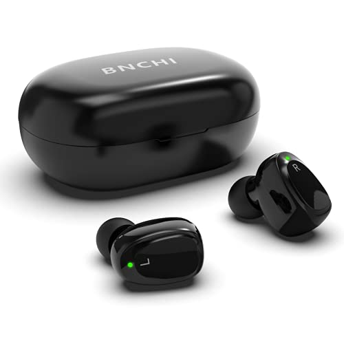 True Wireless Earbuds Bluetooth 5.0 Headphones in Ear with Metal Charging Case,Super Stereo,Noise Cancellation Mic, Touch Control, 42 Hours Playback for iPhone and Android (Matte Black)