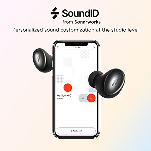 1MORE ColorBuds 2 Active Noise Cancelling Wireless Earbuds, Bluetooth 5.2 Earphones, Sound ID, Dual Mode Noise Cancelling, CVC 8.0 for Clear Calls, Fast & Wireless Charging, IPX5, Black