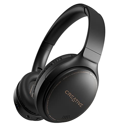 Creative Zen Hybrid (Black) Wireless Over-Ear Headphones with Hybrid Active Noise Cancellation, Ambient Mode, Up to 27 Hours (ANC On), Bluetooth 5.0, AAC, Built-in Mic, Foldable