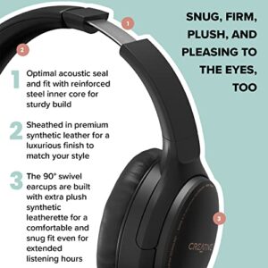 Creative Zen Hybrid (Black) Wireless Over-Ear Headphones with Hybrid Active Noise Cancellation, Ambient Mode, Up to 27 Hours (ANC On), Bluetooth 5.0, AAC, Built-in Mic, Foldable