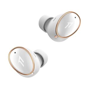 1more evo noise cancelling earbuds, audiophile headphones with dual drivers, adaptive anc, bluetooth headphones, hifi sound, ldac, hi-res audio, 6 mics, 28h playtime, wireless charging, white