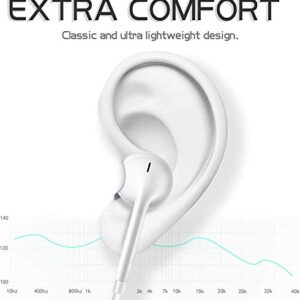 USB C Headphones HiFi Stereo USB Type C Earbuds in Ear Earphones Headset with Mic and Volume Control Compatible with Samsung Galaxy Google Pixel OnePlus 6T and More Type C Port Models