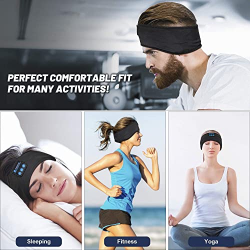 Sleep Headphones Wireless, Perytong Bluetooth Sports Headband Headphones with Ultra-Thin HD Stereo Speakers Perfect for Sleeping,Workout,Jogging,Yoga,Insomnia, Air Travel, Meditation