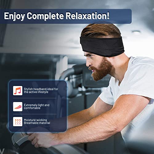 Sleep Headphones Wireless, Perytong Bluetooth Sports Headband Headphones with Ultra-Thin HD Stereo Speakers Perfect for Sleeping,Workout,Jogging,Yoga,Insomnia, Air Travel, Meditation