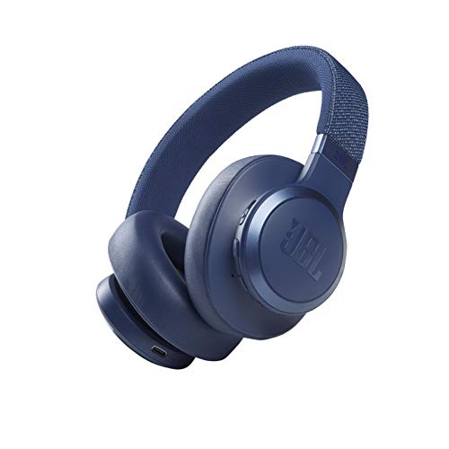 JBL Live 660NC - Wireless Over-Ear Noise Cancelling Headphones with Long Lasting Battery and Voice Assistant - Blue (Renewed)