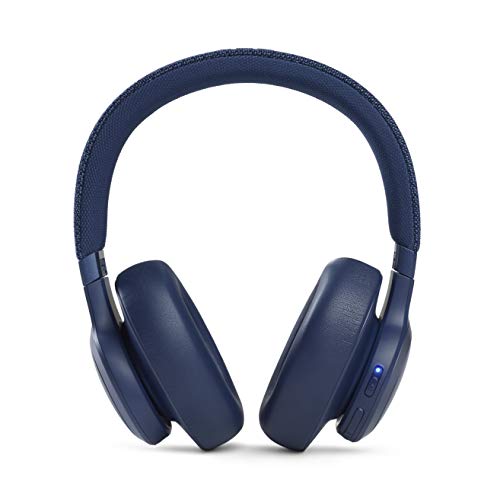 JBL Live 660NC - Wireless Over-Ear Noise Cancelling Headphones with Long Lasting Battery and Voice Assistant - Blue (Renewed)