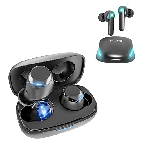 Tecno BDE01 True Wireless Bluetooth Earbuds with Microphone & G01 Wireless Gaming Earbuds with Microphone Noise Cancelling with Mic