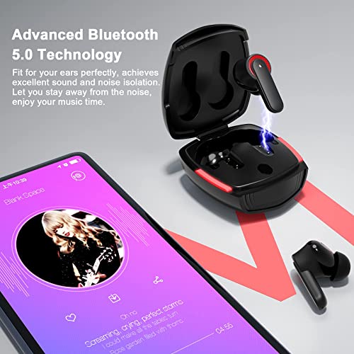 ACAGET True Wireless Earbuds Bluetooth Headphones & iPhone 13 Pro Case Noise Cancelling Earphones Stereo Bass Built-in Mic Headphone