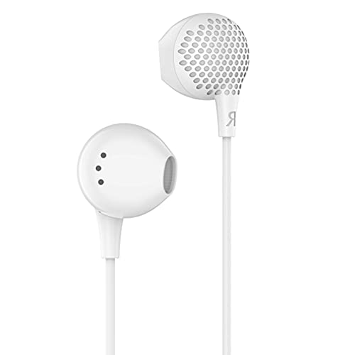 Earldom Wired Earbuds, Earphones Headphones Noise Isolating Earbuds, Lightweight Wired Earphones in-Ear Headphones for Phone 6/6s plus/5s/SE, Galaxy, Tablets - White