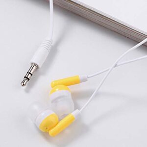 CN-Outlet Wholesale Bulk Earbuds Headphones 100 Pack for iPhone, Android, MP3 Player (Yellow)