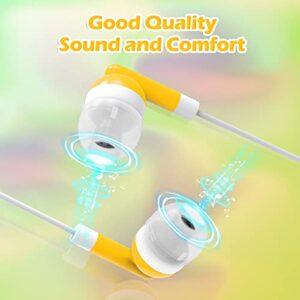 CN-Outlet Wholesale Bulk Earbuds Headphones 100 Pack for iPhone, Android, MP3 Player (Yellow)