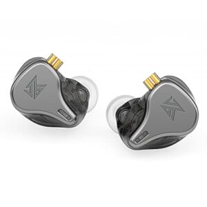 kz x hbb dq6s in-ear monitors made for music lovers wired headset/headphones detachable earphone hifi noise-canceling earbuds (gray (without mic))