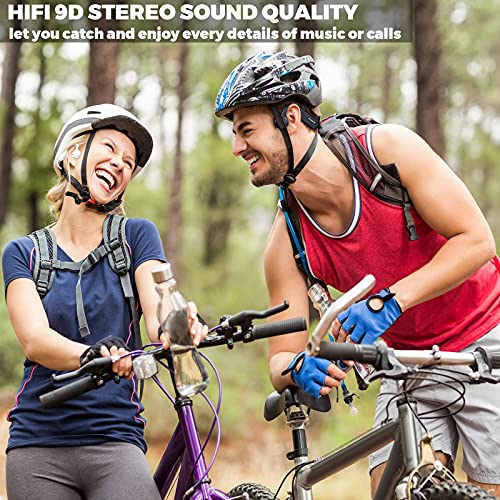 TOHUNZO Air Bone Conduction Headphones, Wireless Bluetooth 5.0 Open Ear Headphones IPX5 Sweatproof Lightweight HiFi 9D Stereo 15 Hrs Playtime Sports Headset with Mic for Running, Cycling, Gym