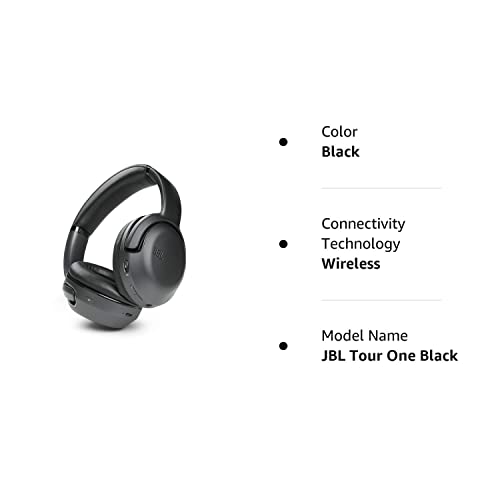 JBL Tour ONE Wireless Noise Cancelling Bluetooth Headphones, Hi-Res Audio, Perfect Voice Clarity Phone Calls, up to 50H Battery, Google Assistant and Amazon Alexa (Black) (Renewed)