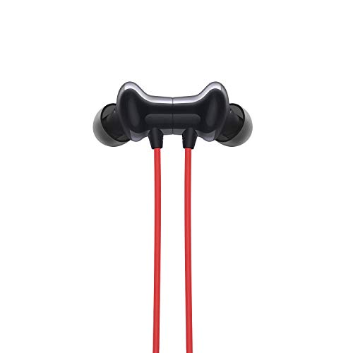 One+ Bullets Wireless Z Bass Edition in-Ear Earphone with Mic, Passive Noise Cancellation (Bluetooth 5.0, Quick Switch) (Reverb Red)