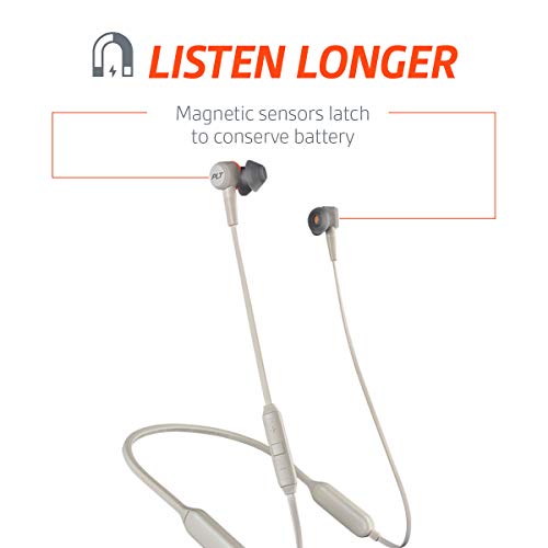 Plantronics BackBeat GO 410 Wireless Headphones, Active Noise Canceling Earbuds, Bone