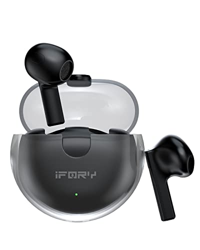 iFory True Wireless Earbuds, Bluetooth 5.3 in-Ear Earphones with Game/Music Mode 60ms Low-Latency Headphones, 40H Playtime Headset Noise cancelation, Auto Pairing Charging Case Headphones (Black)