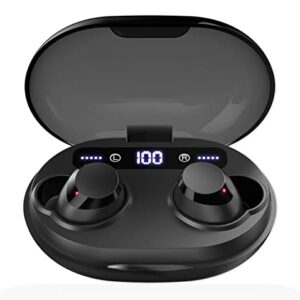 Aruind Wireless Earbuds Bluetooth Headphones, 56H Playback True Wireless Stereo Earbuds LED Display IPX7 Waterproof Deep Bass Built-in Mic Earphone with Wireless Charging Case for iPhone/Android