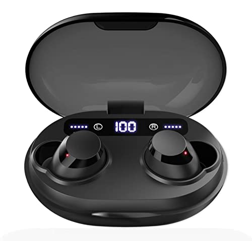 Aruind Wireless Earbuds Bluetooth Headphones, 56H Playback True Wireless Stereo Earbuds LED Display IPX7 Waterproof Deep Bass Built-in Mic Earphone with Wireless Charging Case for iPhone/Android