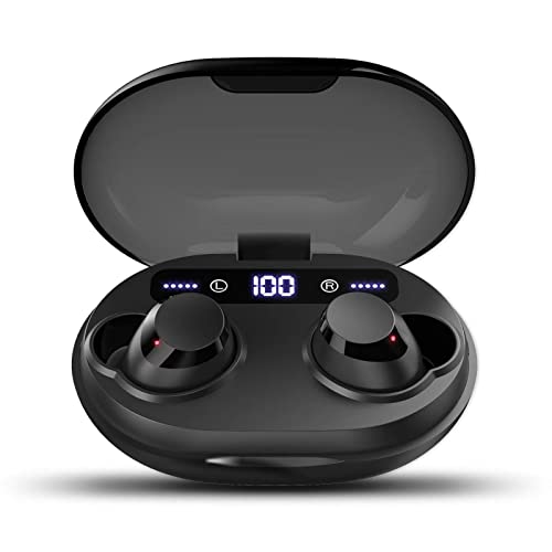 Aruind Wireless Earbuds Bluetooth Headphones, 56H Playback True Wireless Stereo Earbuds LED Display IPX7 Waterproof Deep Bass Built-in Mic Earphone with Wireless Charging Case for iPhone/Android