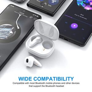 Wireless Earbuds Bluetooth Headphone for iPhone 14 Pro Max 13 12 11 XR, Bluetooth 5.1 Touch Control Lightweight Stereo Headphones Built-in Mic USB C Earphone for Sumsung Galaxy S23 S22 S21 iPad White